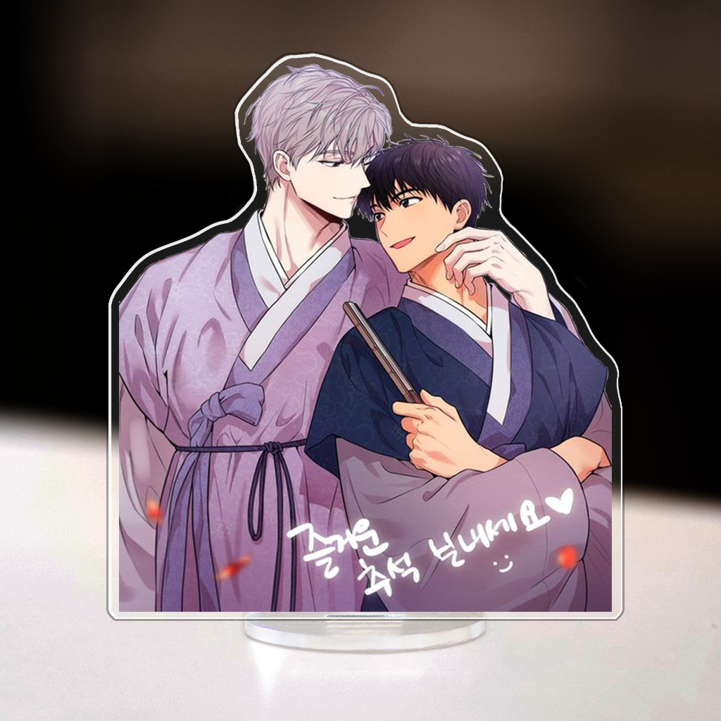 พวงกุญแจ โมเดลสแตนดี้ ภาพวาดแก้ว Passion Ilay Riegrow Jeong Taeui BL Manhwa อุปกรณ์ตกแต่งโต๊ะ ...