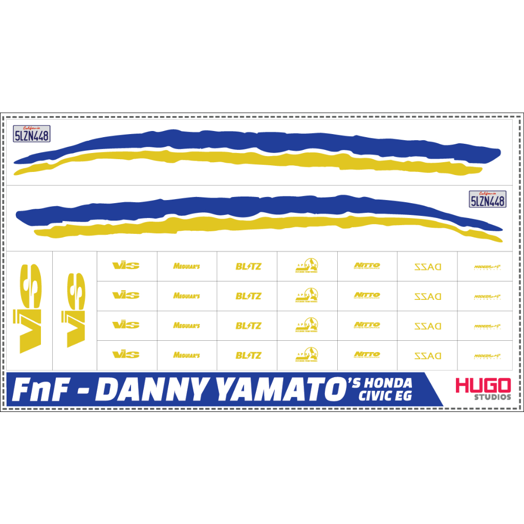 Hugo Studios Fast And Furious Honda Civic Danny Yamato water slide ...