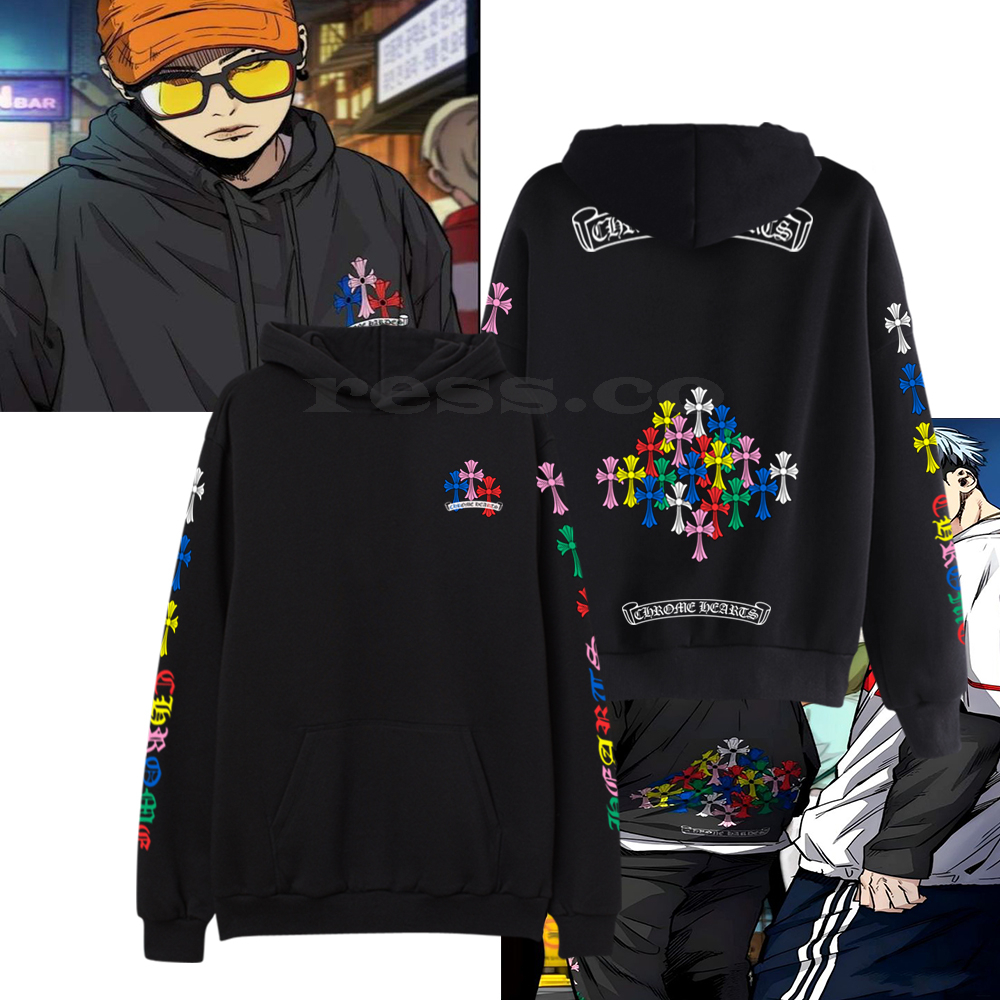 [ ถูกสุดๆ + เท่สุดๆ] เสื้อฮู้ด Rainbow Chrome Hearts Wooin Wind Breaker ...