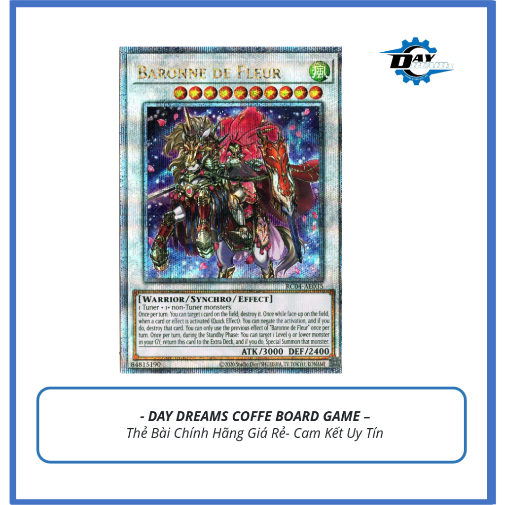 การ์ด YUGIOH ของแท้ - ENGLISH LANGUAGE:RC04-AE035 Baronne de Fleur (UL ...