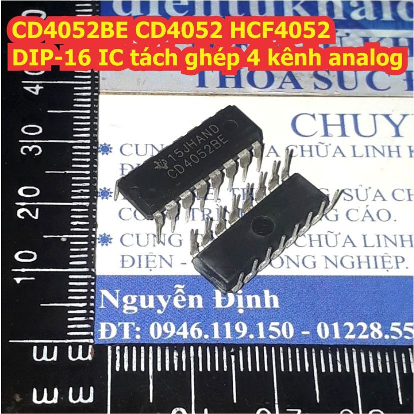 10 CD4052BE CD4052 HCF4052 DIP-16 IC แยก 4 ช่องอะนาล็อก kde1398 | Shopee Thailand