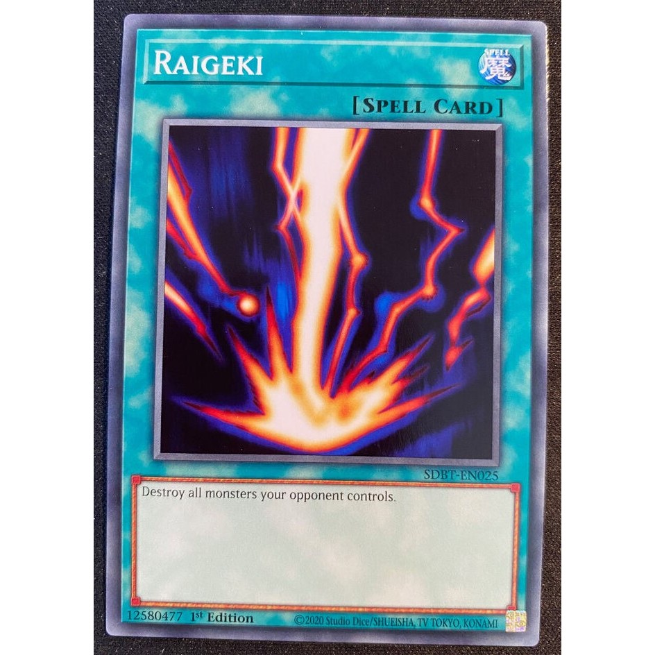 Yugioh - การ์ด Raigeki - SDBT-EN025 - รุ่นที่ 1 ทั่วไป | Shopee Thailand