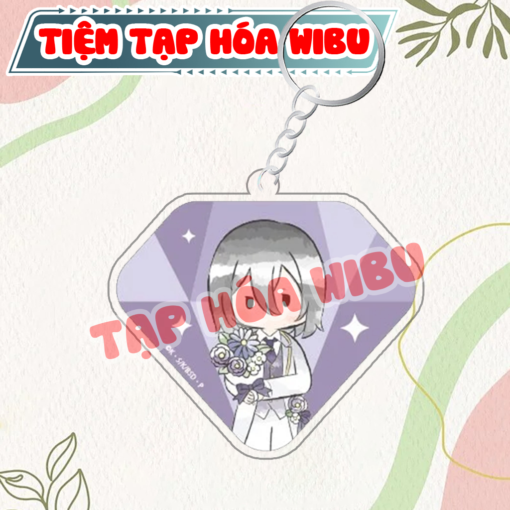 พวงกุญแจอะคริลิค Bungou Stray Dogs เพชรอะนิเมะมังงะน่ารัก Chibi อุปกรณ์ ...