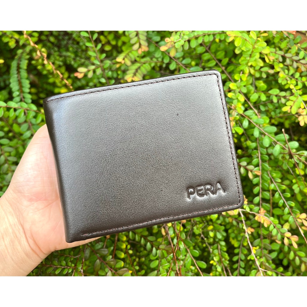 กระเป๋าสตางค์หนังผู้ชาย Pera PR009 ทรงแนวนอนเรียบ - ฟอร์มแข็งแรง - หนัง ...