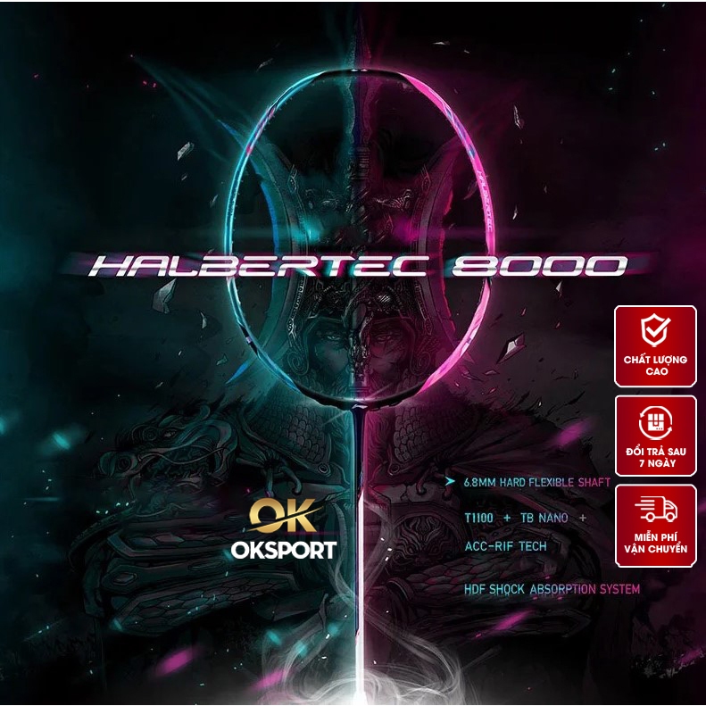 ไม้แบดมินตัน Halbertec 8000 Pre-Stretted Carbon Frame 11kg ฟรีด้ามจับ ...