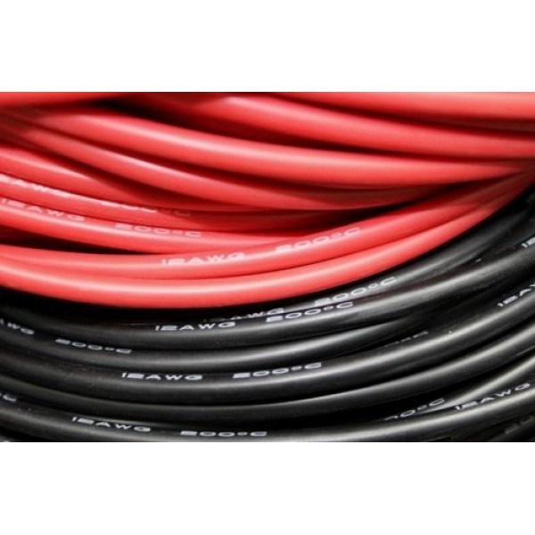 แพ็คเกจ 1 ม. - สายไฟซิลิโคนทนความร้อนทนไฟ 10AWG, 12AWG, 14AWG, 16AWG, 18AWG, 20AWG, 22AWG, 24AWG ...