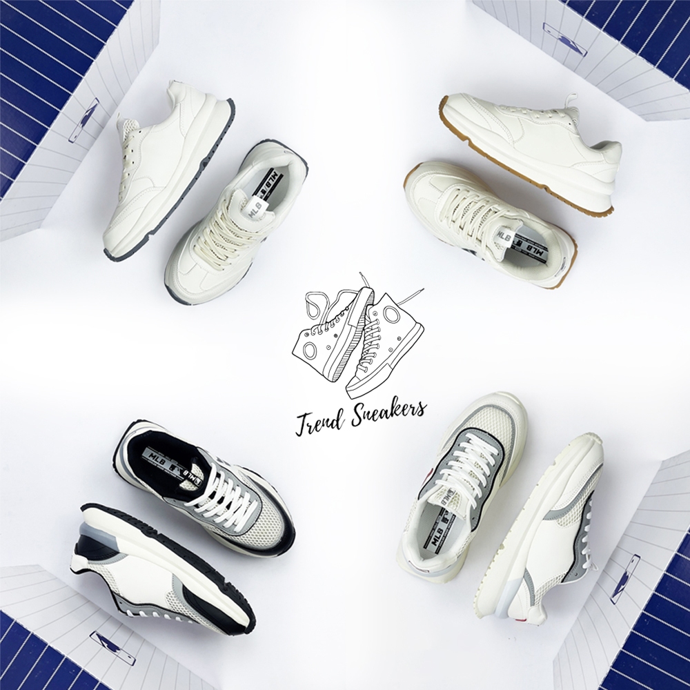 Mlb Chunky Runner LA NY Boston รองเท ้ าผ ้ าใบ High Sole 5 ซม . Hot ...