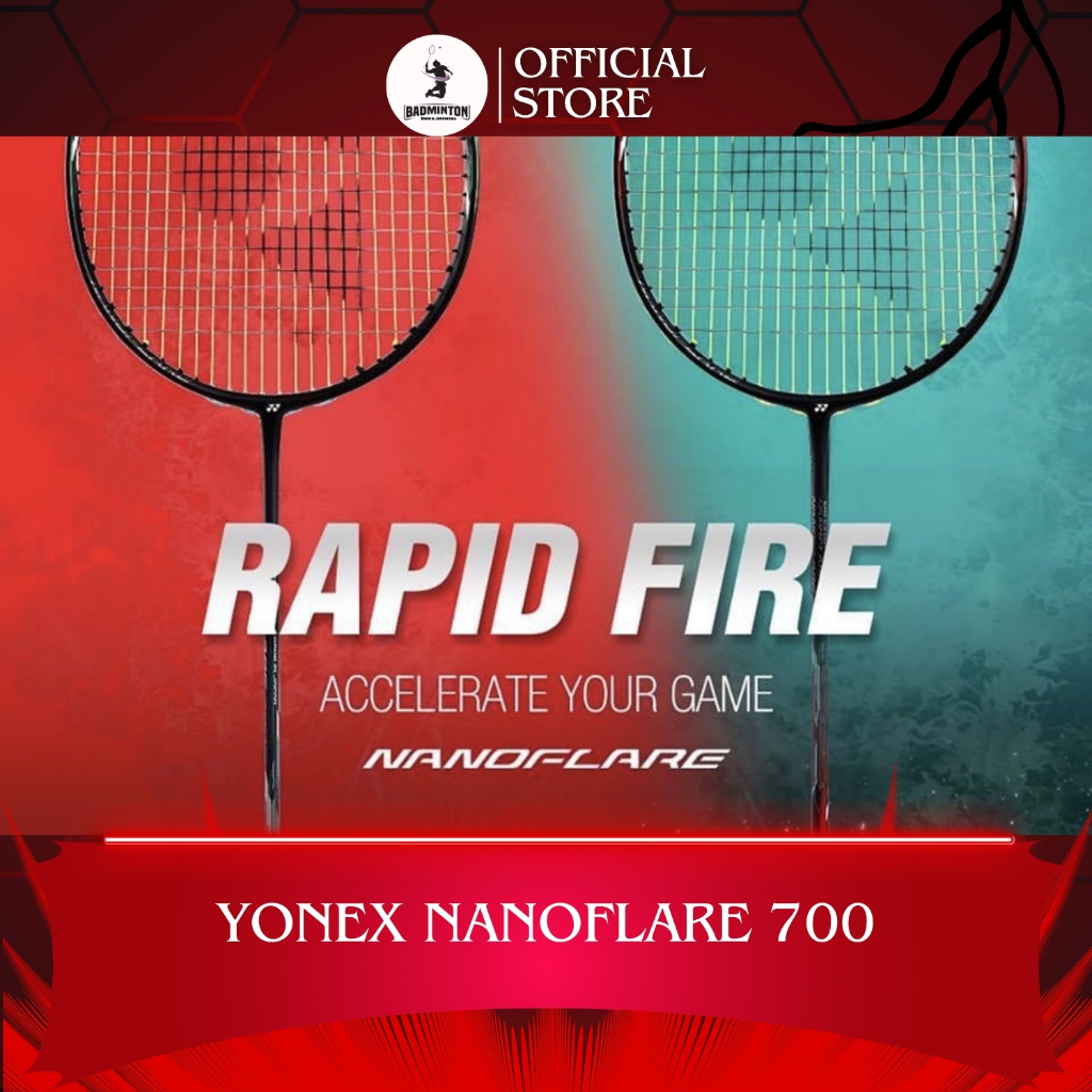 ไม้แบดมินตัน Yonex 700 Red (ms12) สําหรับผู้ชายและผู้หญิง 10kg 4U ไม้แบดมินตัน Nanoflare ...