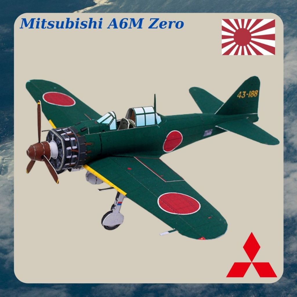 Mitsubishi A6M Zero Fighter Paper รุ่น | Shopee Thailand