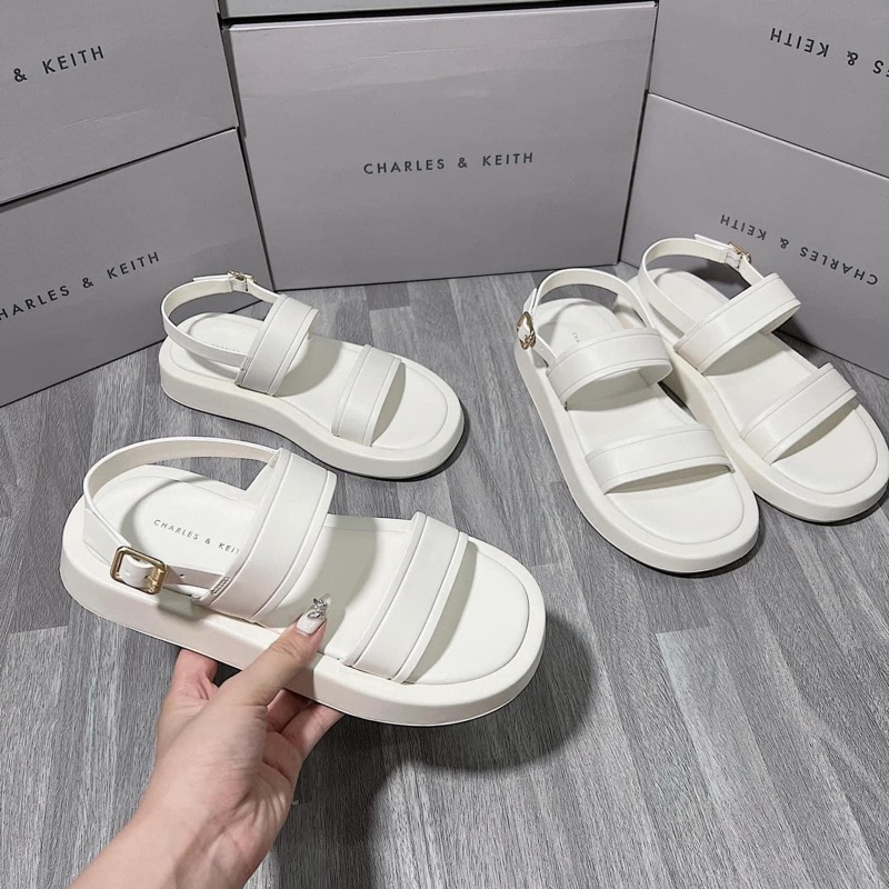[AUTH 100%] Cnk Sandals Charles & Keith Open Toe Slingback Platform ...