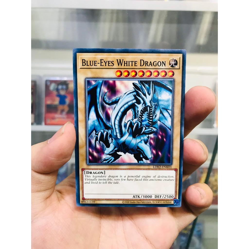 การ์ด Yugioh รหัส LDK2-ENK01 - Blue-Eyes White Dragon (พื้นหลังประกายแดง) - ทั่วไป - ไม่ จํากัด ...