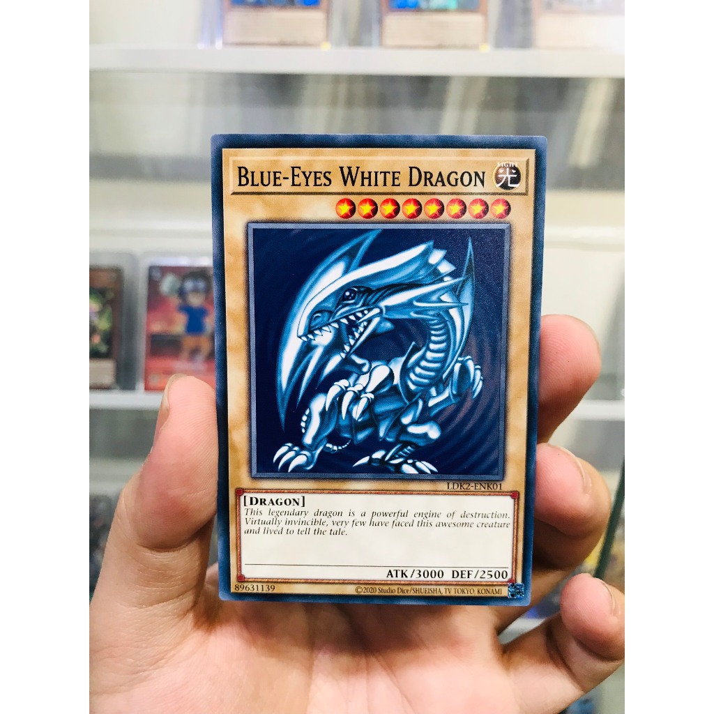 การ์ด Yugioh รหัส LDK2-ENK01 - Blue-Eyes White Dragon (พื้นหลังระลอกคลื่นสีน้ําเงิน) - ทั่วไป ...