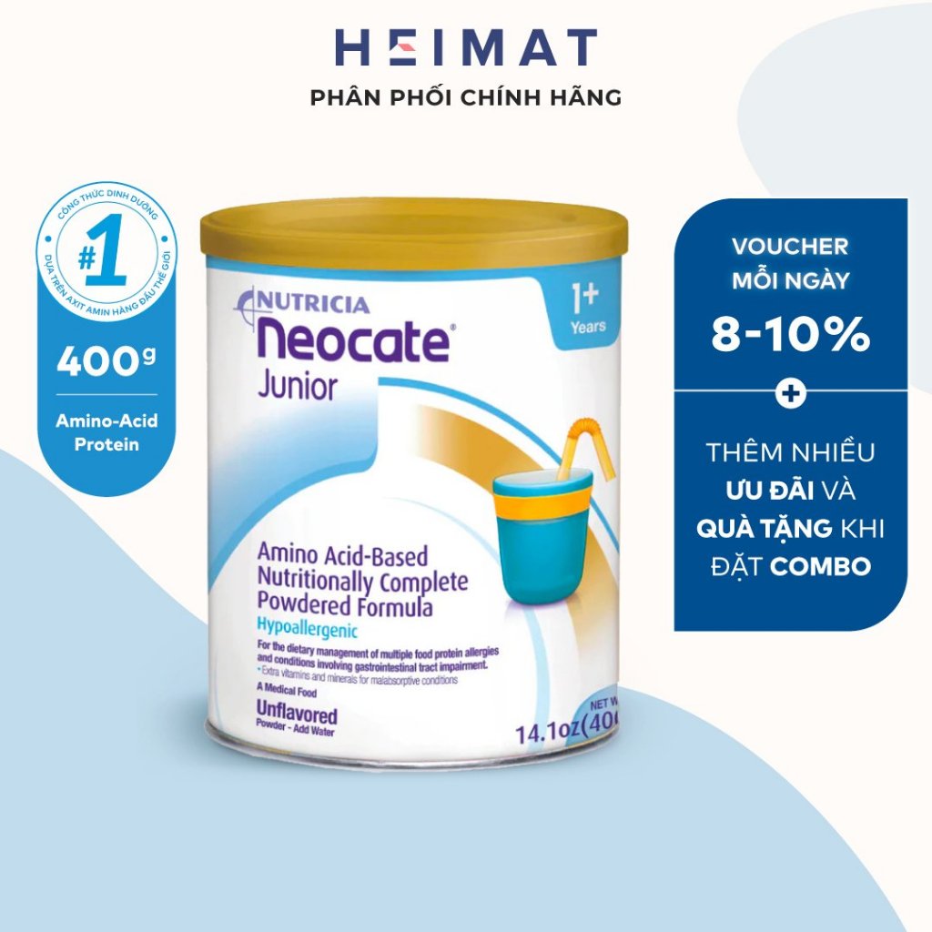 Neocate Junior 400g ( ตั ้ งแต ่ อายุ 1 ปี ) - โปรตีนกรดอะมิโนสําหรับเด ...