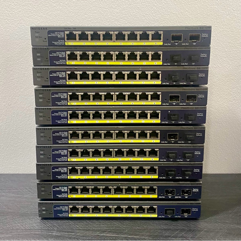Netgear GS110TP POE Switch, สวิตช์, ตัวแยก Vlan, ระดับ POE, พอร์ต sfp 2 ...