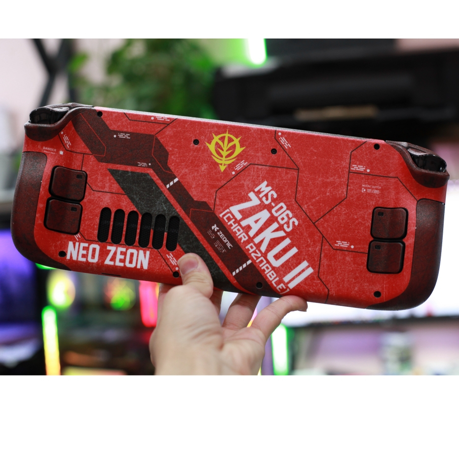 สติ๊กเกอร์ Steam Deck รุ่น Skin Gundam Zaku II NEO Zeon MS-06S สีแดง ...