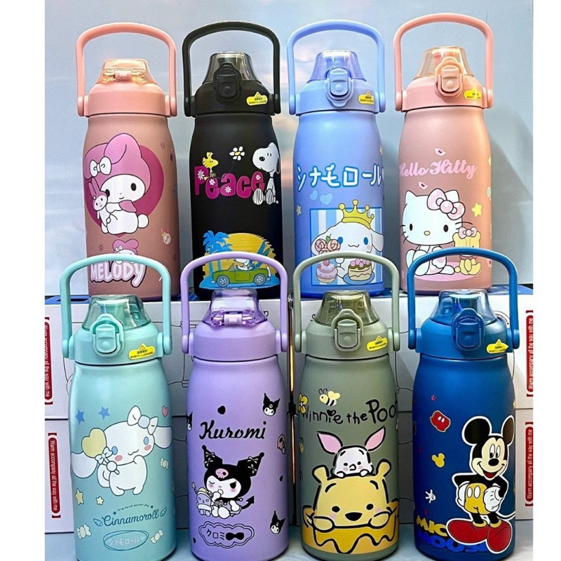 การ ์ ตูนสแตนเลส 316 1200ml กระติกน ้ ําร ้ อนพร ้ อมที ่ จับป ๊ อปอัพสะดวกพร ้ อมอุปกรณ ์ เสริม ...