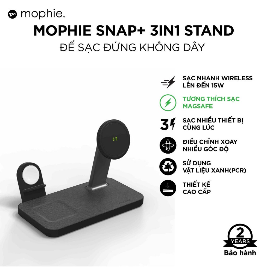 แท ่ นชาร ์ จไร ้ สาย Mophie StandPlus - เครื ่ องชาร ์ จ Apple Watch ในตัว - 2 ปี | Shopee Thailand