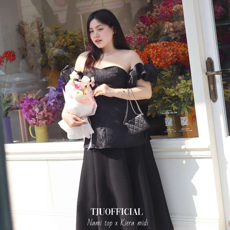 High-quality BIGSIZE bra with damask sleeve - NAMI TOP (+ค่าถูพื้น 10% ...