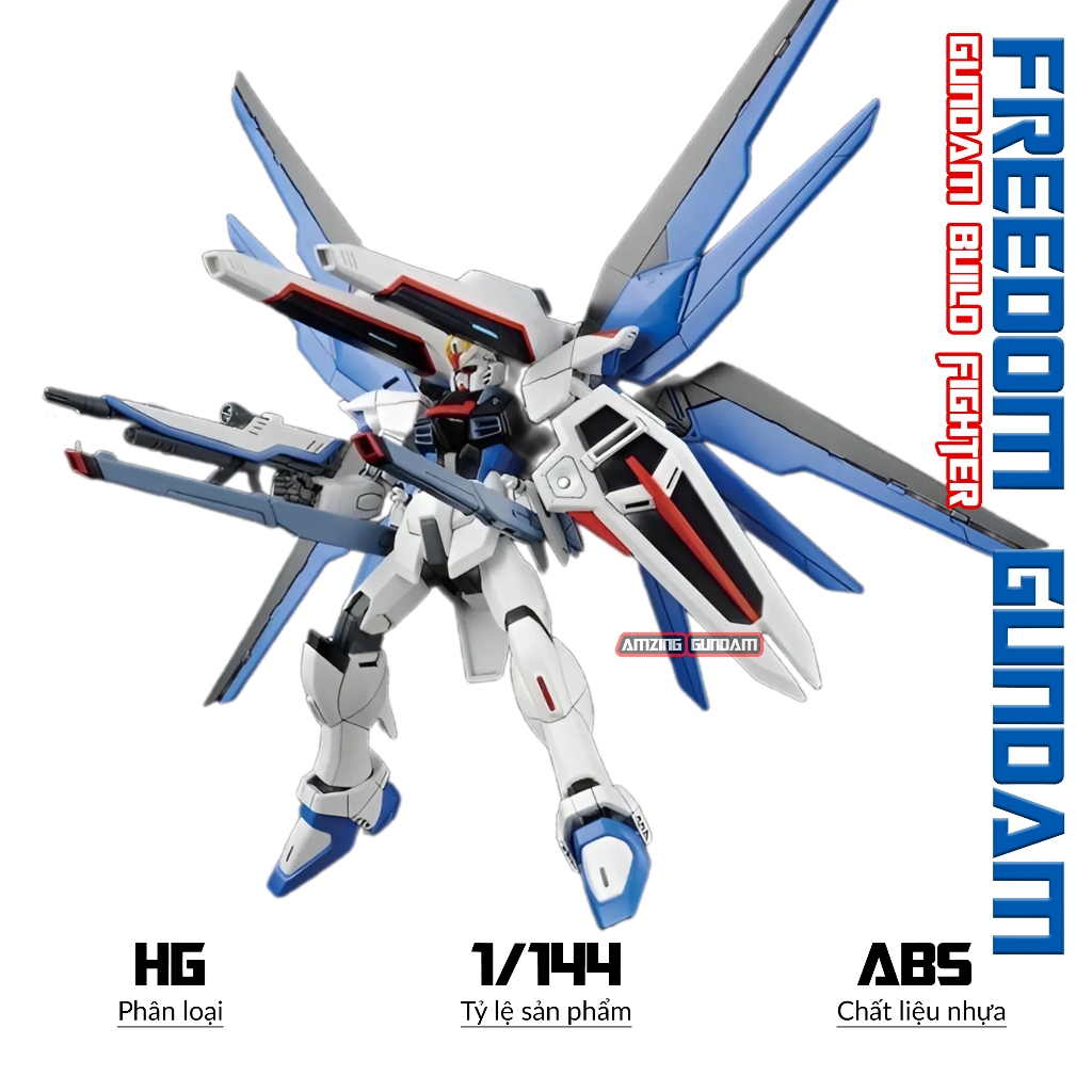 Hg Freedom Gundam Assembly Model, 1/144 Gunpla, โมเดลพลาสติก, Mecha ...
