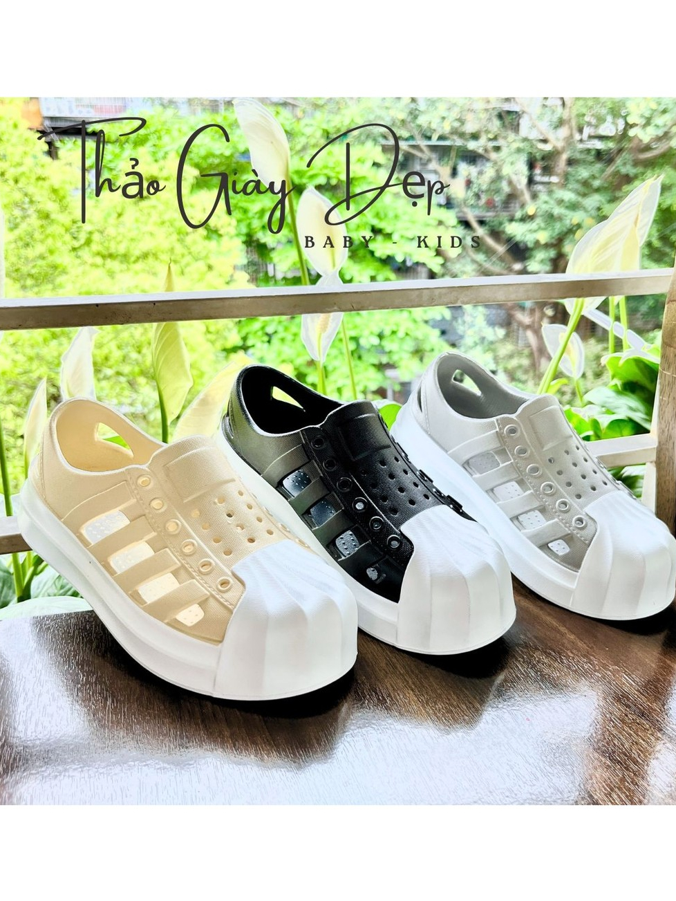 Wnc พื้นเมืองชายหาดพลาสติก Crocs แบบมีรูสําหรับผู้ชายและผู้หญิง Giaydep ...