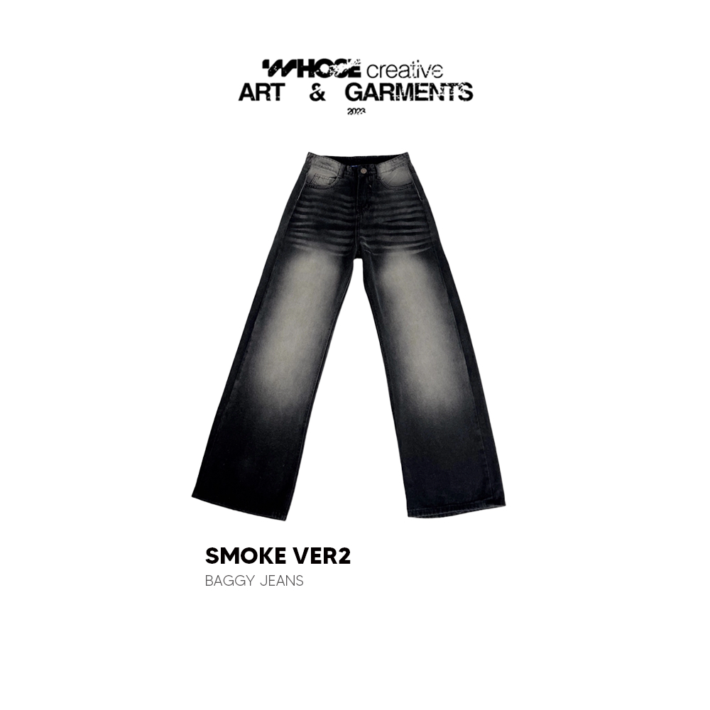 SMOKE V.2 wash jeans SMOKE สีเทา wash jeans รุ่น 2 1005 | Shopee Thailand