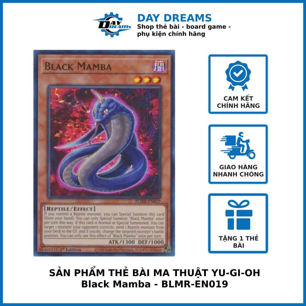 การ์ด Yugioh ภาษาอังกฤษของแท้: BLMR-EN019 - Black Mamba - Ultra Rare ...
