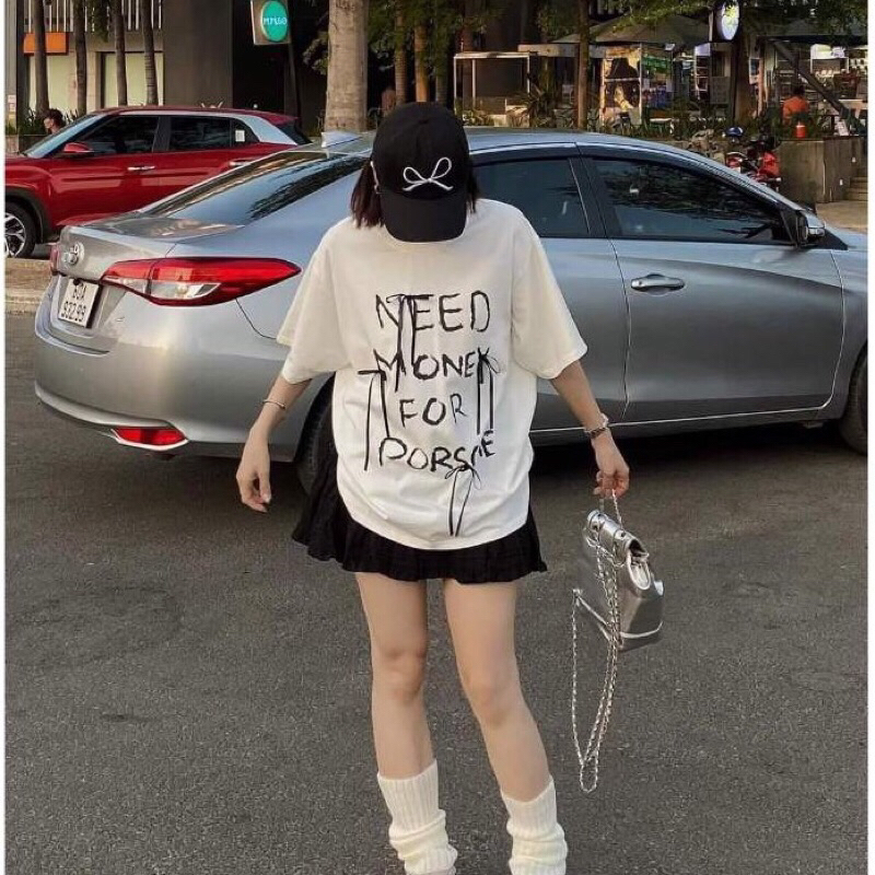 เสื้อยืด Need STRING เสื้อยืดผู้หญิงสุดน่ารักทําจากผ้าฝ้ายสุดเท่ ...