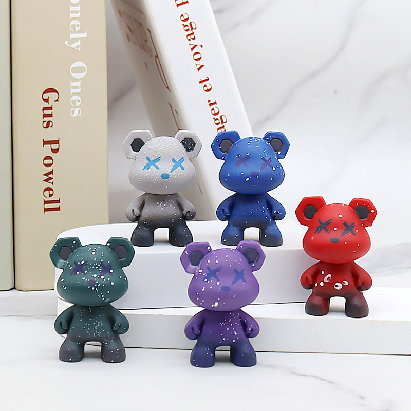 Lovely Kaws Bear Brick โมเดลตกแต่งโต๊ะเรียน โต๊ะทํางาน ของแต่งรถหลากสี ...