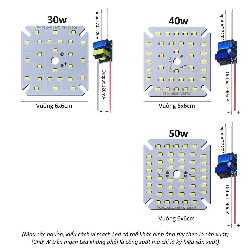 ไฟ Led แผงวงจร 220v 50w 40w 30w เปลี่ยนวงจรหลอดไฟ Led สว่างพร้อม Posson MLC-30-50x ไดร์เวอร์ ...