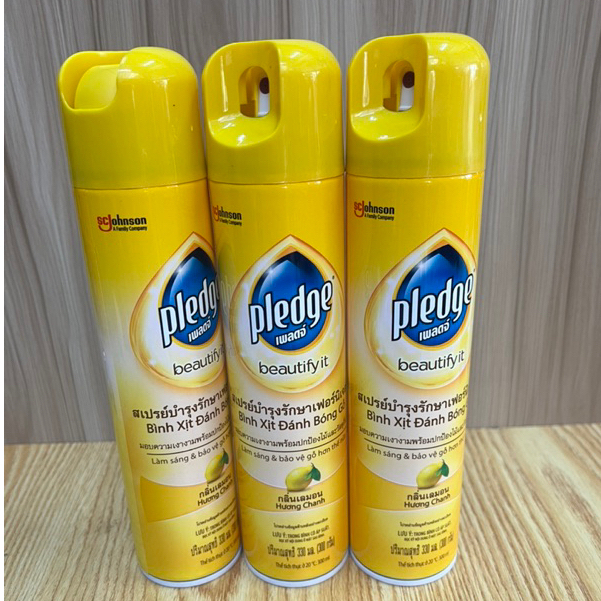 Pledge Wood Shine Spray รสเลมอน 330ml | Shopee Thailand