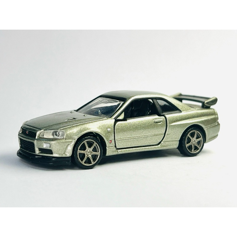 Hobby Store Tomica Premium Nissan Skyline GT-R R34 V-spec II Nur Gold Model Car (ไม่มีกล่อง ...