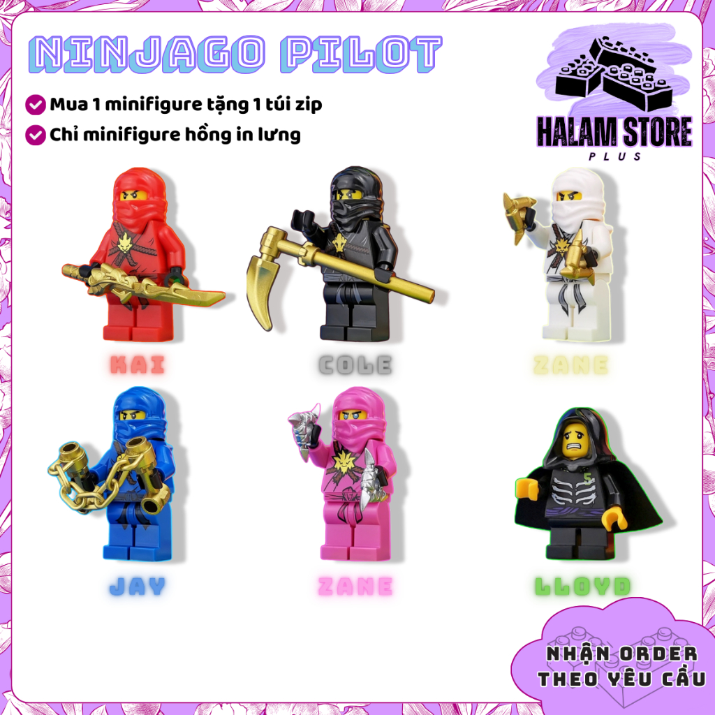Ninjago Pilot ซีซั่น 1 minifigures ของเล่นประกอบ - โมเดลชุดตัวละครนินจา ...