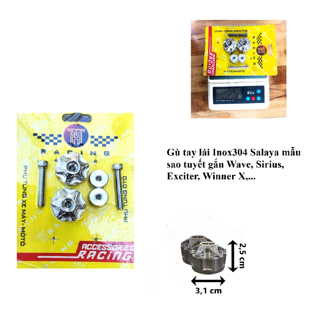 แฮนด์ลายา โคก 304 โมเดลดาวหิมะสแตนเลสติดตั้งบน Wave, Sirius, Exciter ...