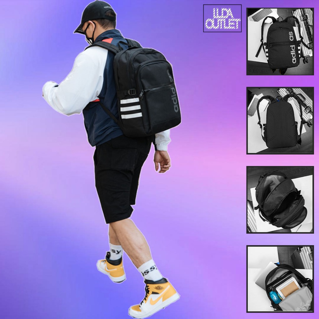 Adidas Core Advantage 2 Backpack สไตล์สปอร์ต ดีไซน์ช่องหลัก 3 ช่อง | Shopee Thailand