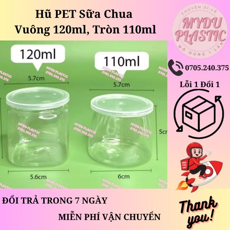 โถโยเกิร์ตพลาสติก PET ทนความร้อน [MS: Round 110ml, Square 120ml] | Shopee Thailand