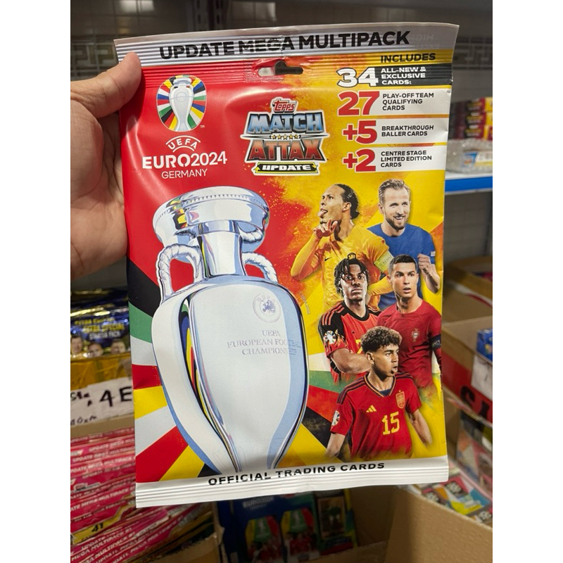 (Update Mega Multi Pack) กระเป๋ามี Topps Match Attax Update Multi Pack Euro 2024 (34 ใบ ...