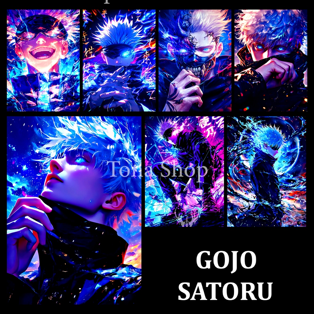 โปสเตอร์ ภาพติดผนังอนิเมะ Jujutsu Kaisen - War Spells - Gojo ตกแต่งห้อง ...