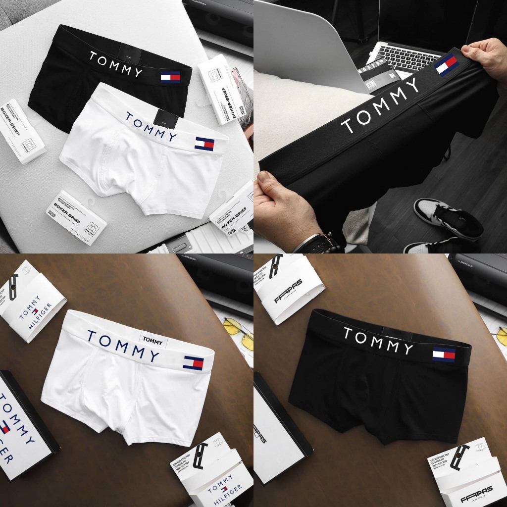 กางเกงในทองชายกล่อง 4 ตัว TM01 กางเกงบ็อกเซอร์ยางยืดเย็นยืด 4 ทาง ระบายอากาศได้ | Shopee Thailand