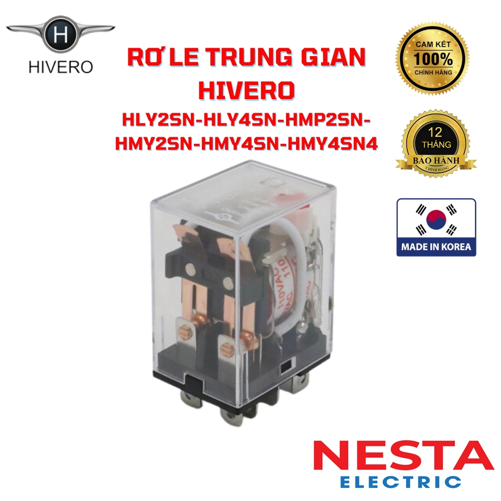 [MADE In KOREA] HIVERO Intermediate Relay 8 Pins 14 Pins MY4N LY2N 220V 24VDC 12VDC | Shopee ...