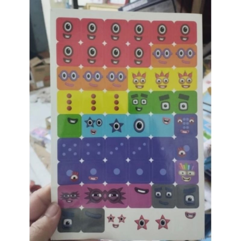 NumberBlocks Sticker Linking Cube Number Block Sticker | Shopee Thailand