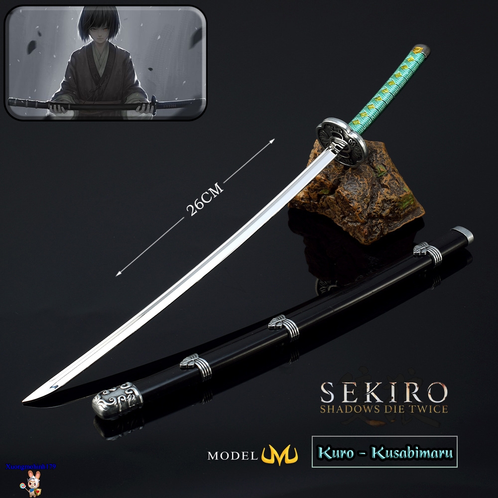 Sekiro Shadows Die Twice Kuro Kusabimaru katana ดาบรุ่น 26 ซม. | Shopee ...