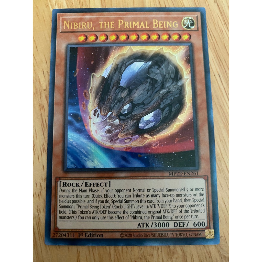 [ยูกิโอ! ] 01 การ์ดเกม Nibiru the Primal Being - MP22-EN261 - Ultra Rare 1st Edition | Shopee ...