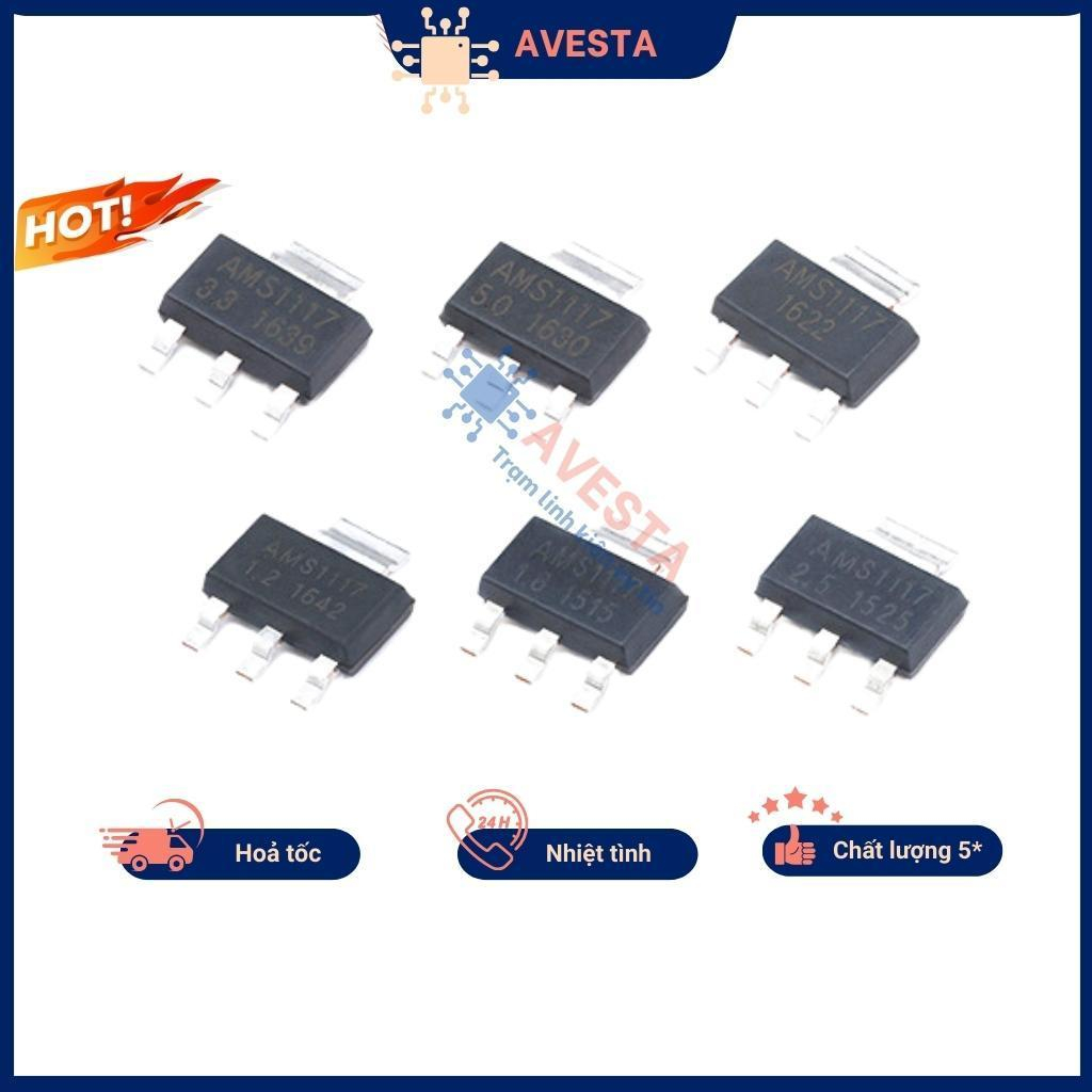 AMS1117-5.0V เครื่องปรับแรงดันไฟฟ้า IC 5V 1A SOT-223 คาราเต้. | Shopee Thailand