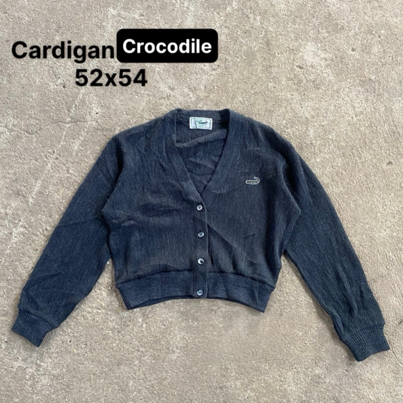 [อ่านคําอธิบาย] คาร์ดิแกน Cro.codile วินเทจ Boxy | Shopee Thailand