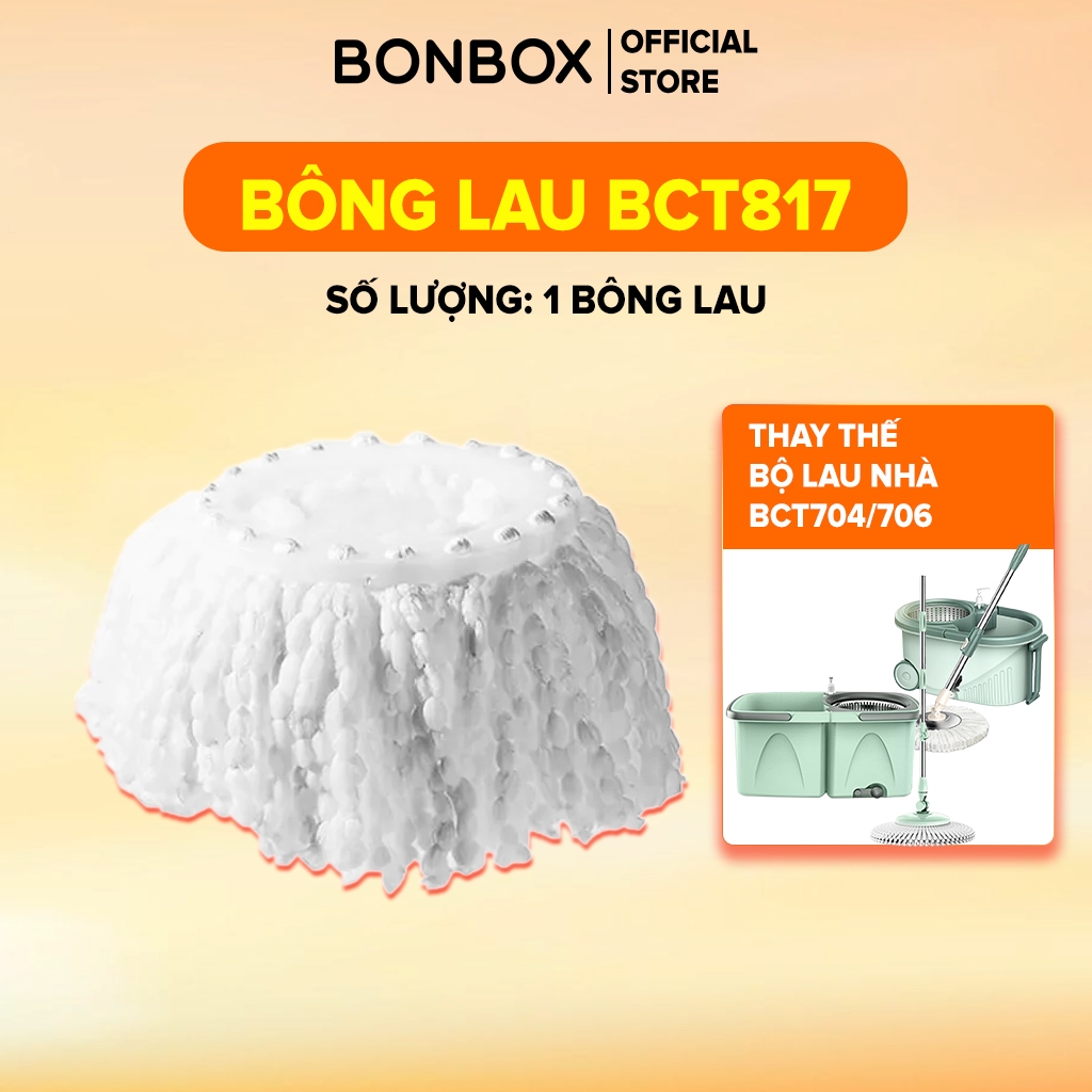 Bct817 ไม้ถูพื้นผ้าฝ้ายแทนที่ BONBOX BCT704/706 ชุดไม้ถูพื้นหมุนได้ 360 องศาระดับพรีเมียม ...