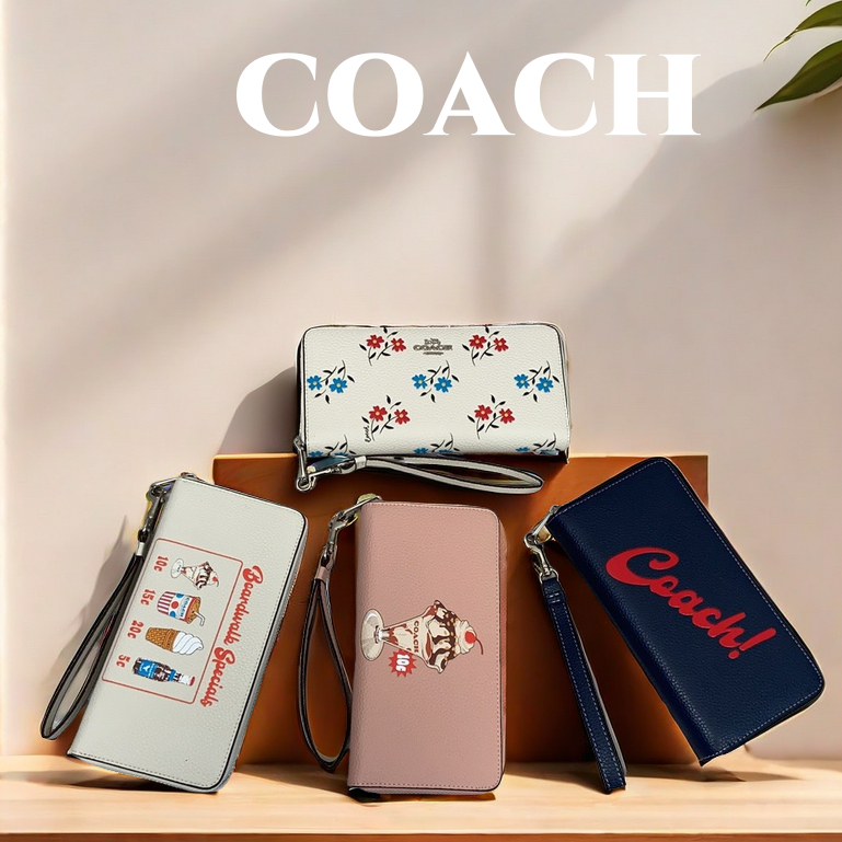 COACH กระเป๋าสตางค์ซิปยาวโค้ช CU381 cU380 CU382 CT919 | Shopee Thailand