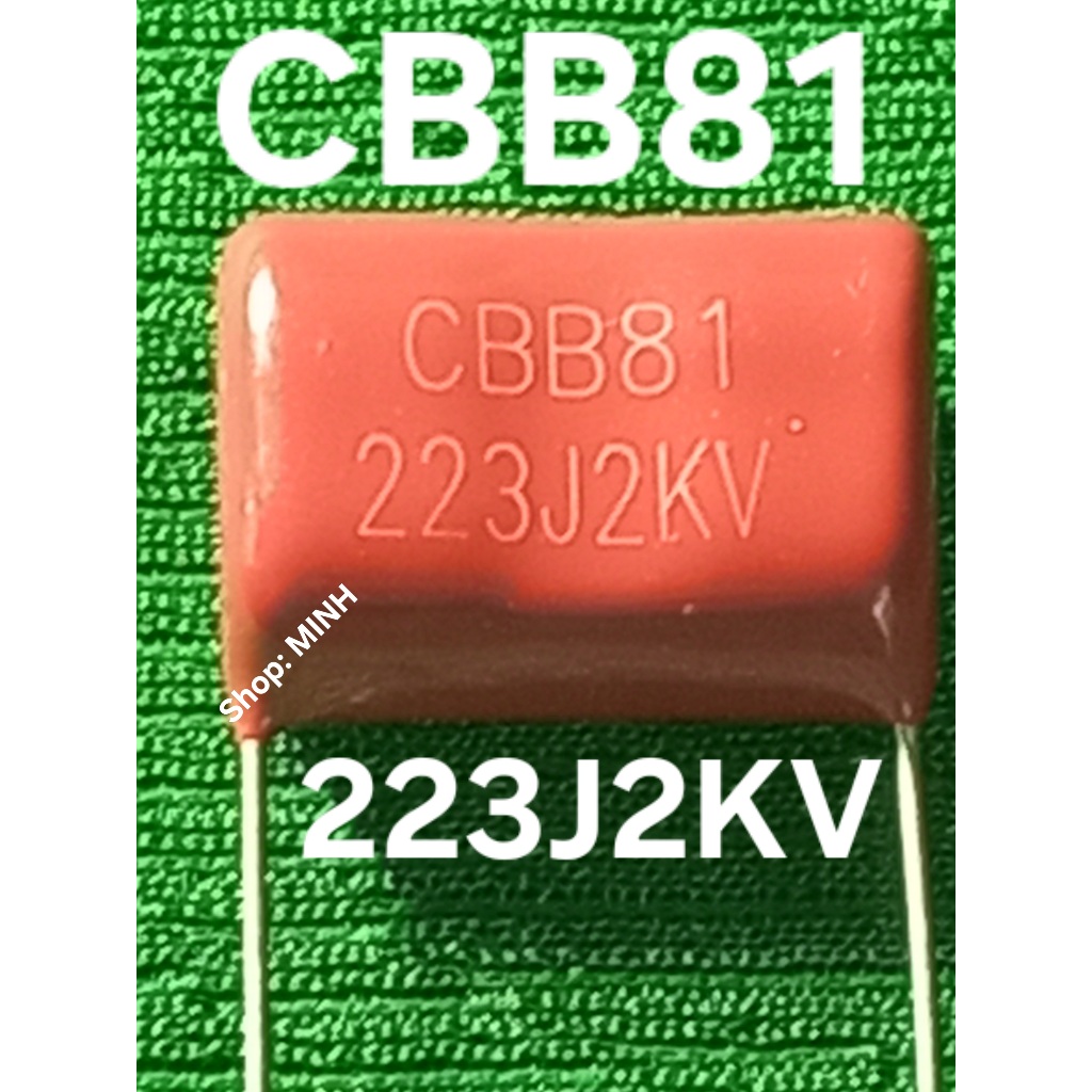 ตัวเก็บประจุ 223J 2000V – ตัวเก็บประจุสีน้ําตาลแดง CBB81 223J2KV - CBB 223J 2KV 0.022uF 22nF 20 ...