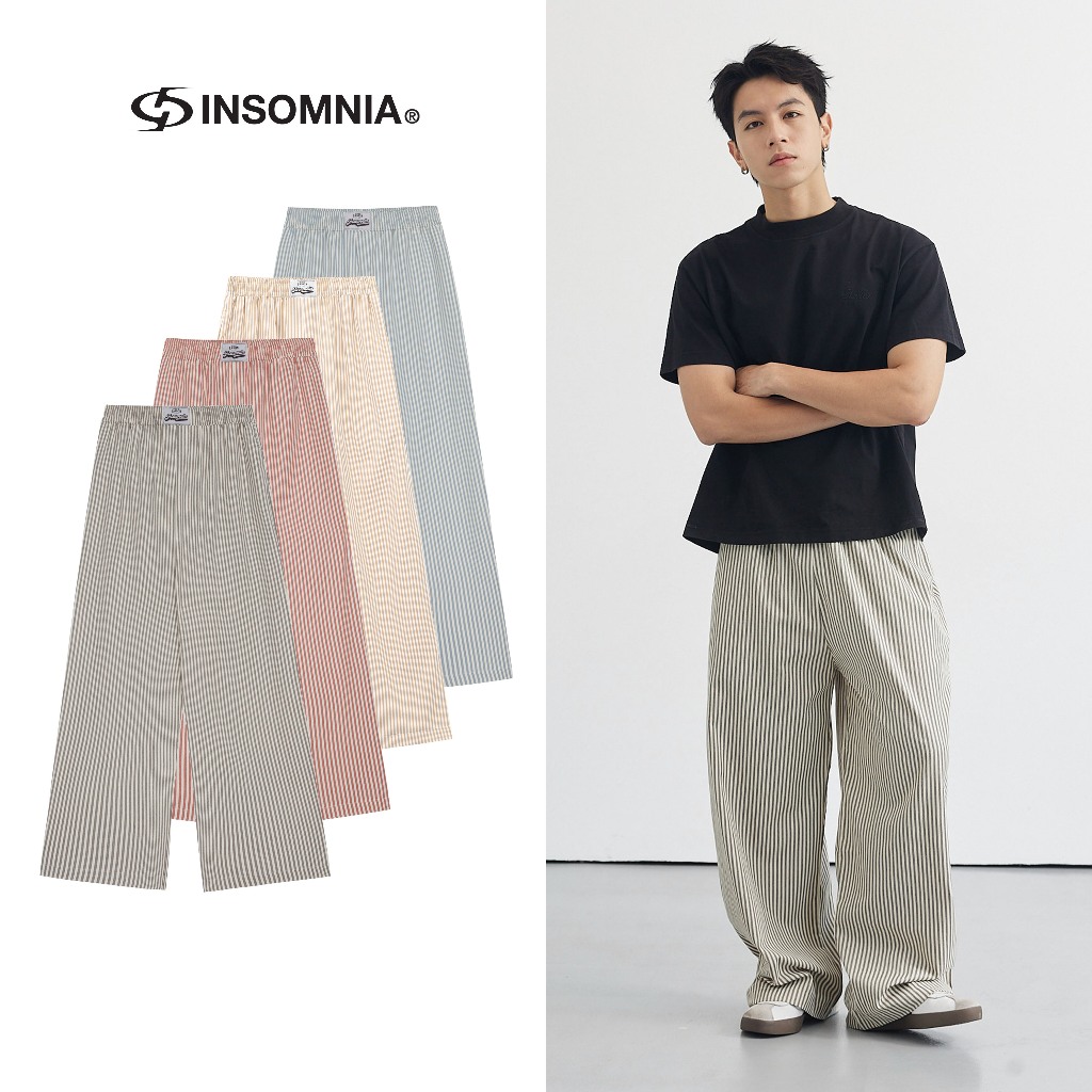 INSOMNIA Local Brand Unisex กางเกงขากว้างลาย PS009 | Shopee Thailand
