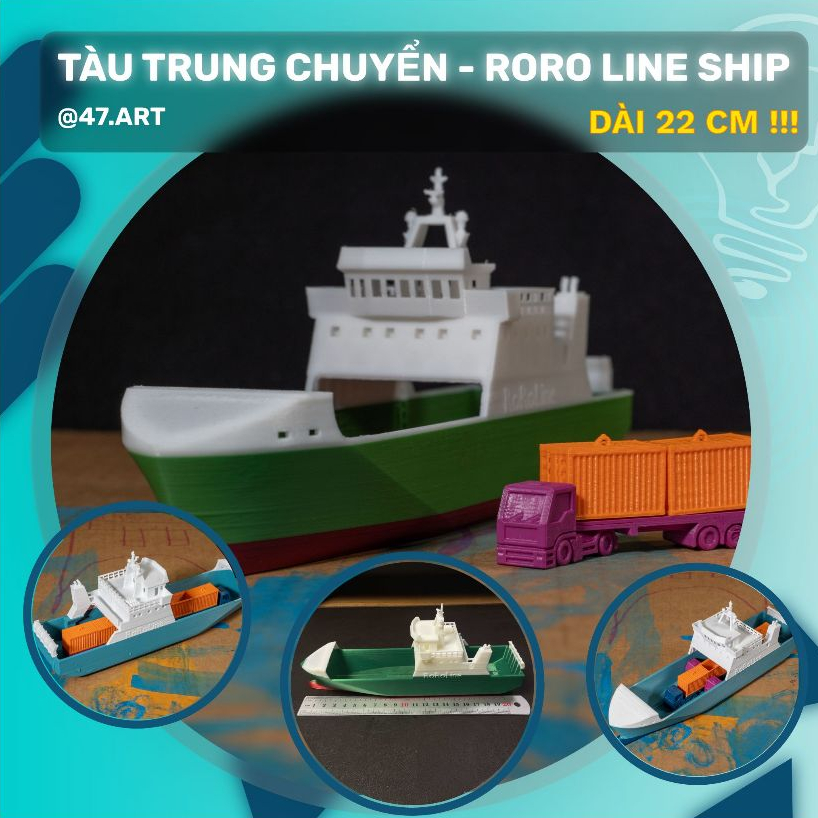 โมเดลเรือ - เรือสาย RoRo [GENUINE 47.Art-in 3D] ทําโครงการ โมเดลซีพอร์ต ...