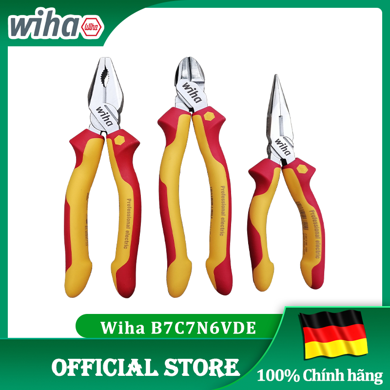 Combo 3 คีม/ชุดคีม 3 ชิ้น พร้อมคีมตัดแหลมหุ้มฉนวน 1000 โวลต์ Wiha ...